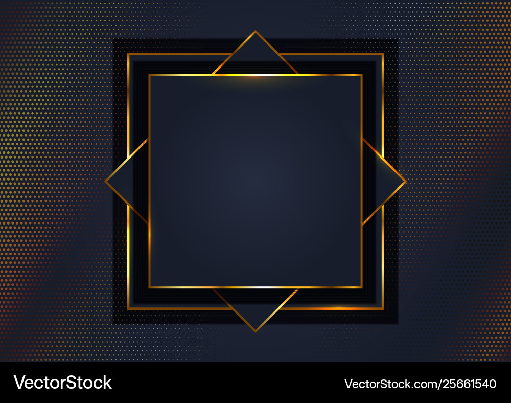 Elegant background with gold frame Royalty Free Vector Image