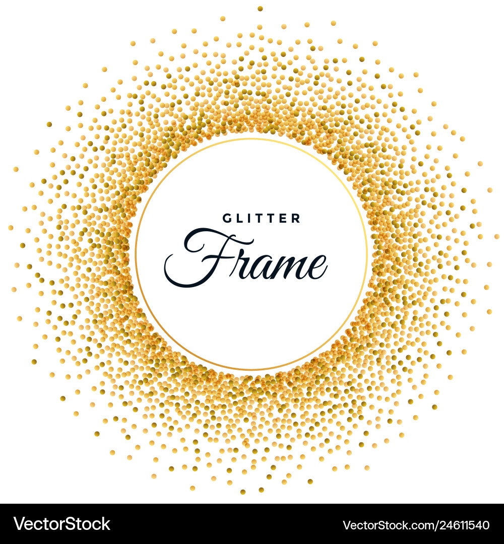 Golden Glitter Frame Background Royalty Free Vector Image