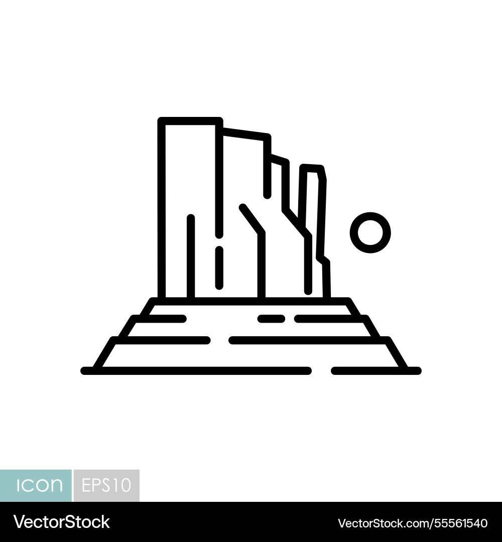 Grand canyon mountain icon Royalty Free Vector Image