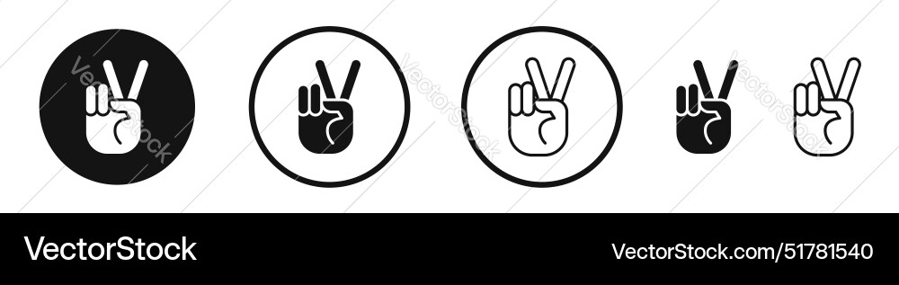 Hand scissors icon set black filled and outlined Vector Image