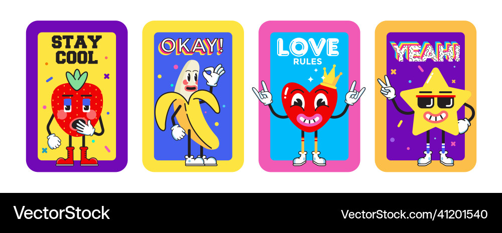 Modern sticker label design of 80s Royalty Free Vector Image