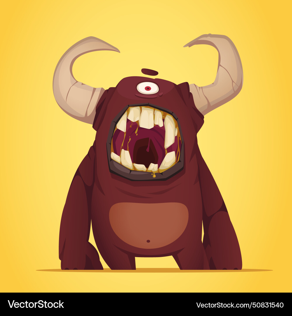 Monster cartoon Royalty Free Vector Image - VectorStock