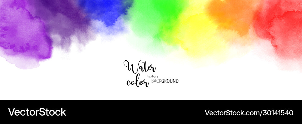 Rainbow Watercolor Splash Background Royalty Free Vector