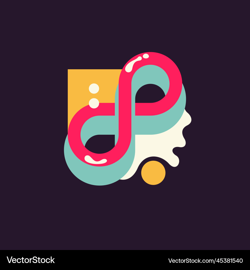 Shows the infinity sign modern Royalty Free Vector Image