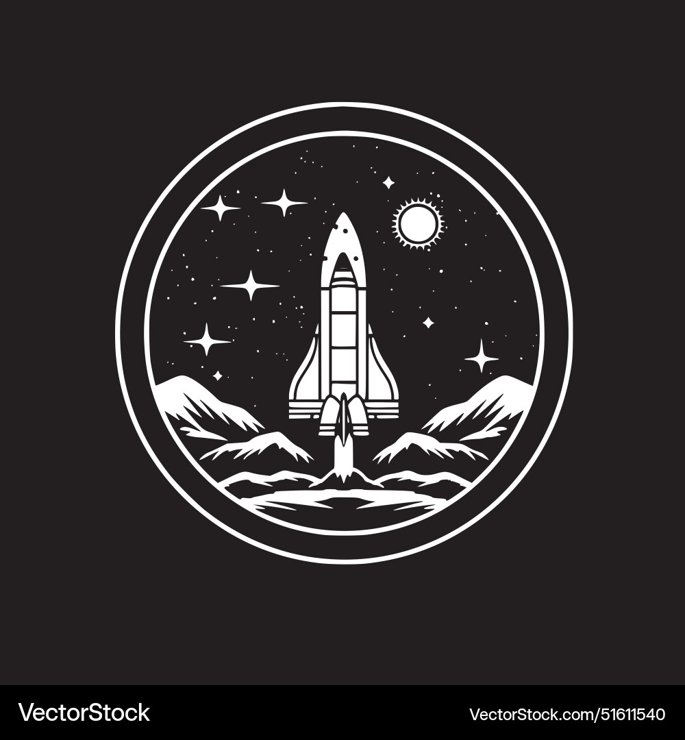 Space - high quality logo ideal for t-shirt Vector Image