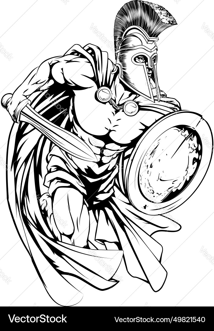 Spartan warrior Royalty Free Vector Image - VectorStock
