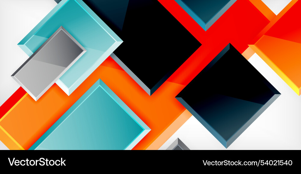 Square shape color abstract geometry Royalty Free Vector
