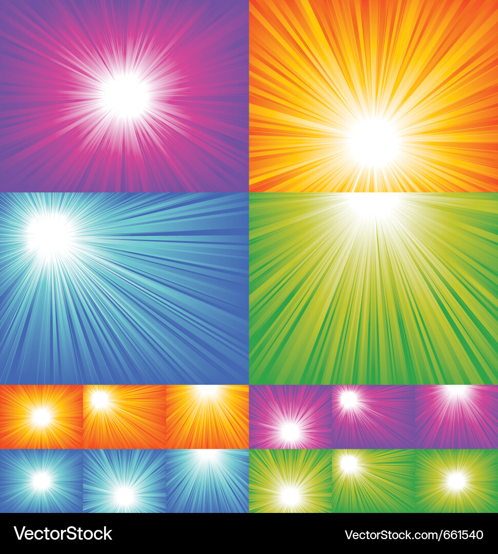 Sunbeam backgrounds Royalty Free Vector Image - VectorStock
