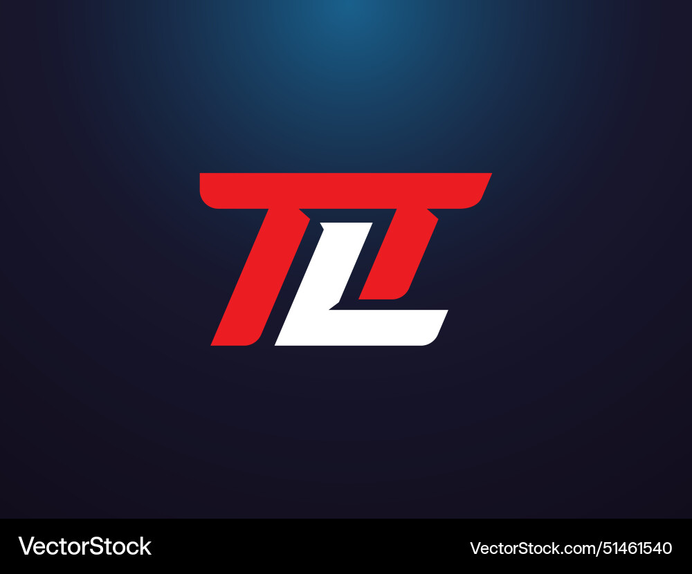 Tlt letter race logo design template Royalty Free Vector
