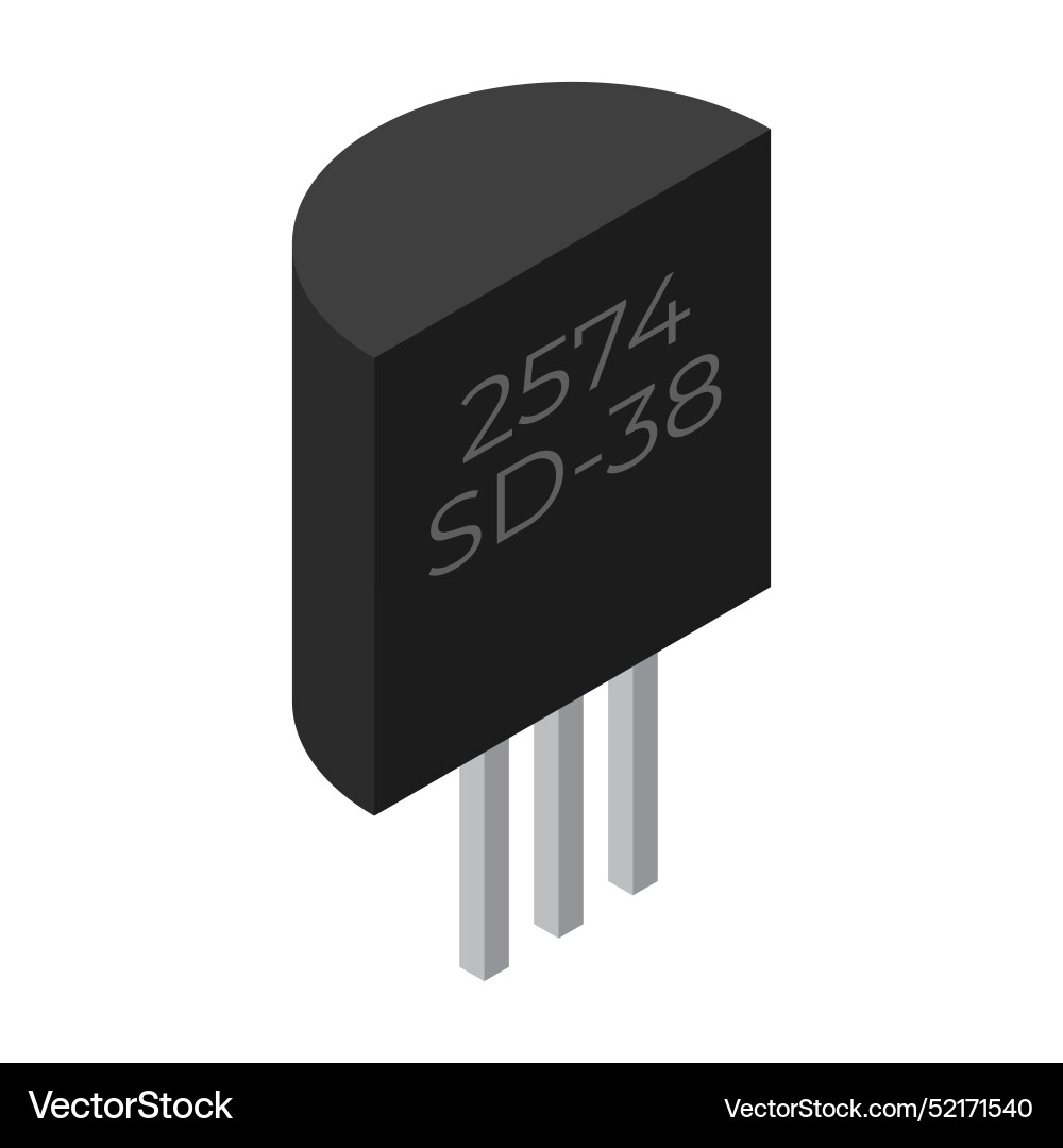 Transistor electronic component icon Royalty Free Vector Transistor electronic component icon Royalty Free Vector