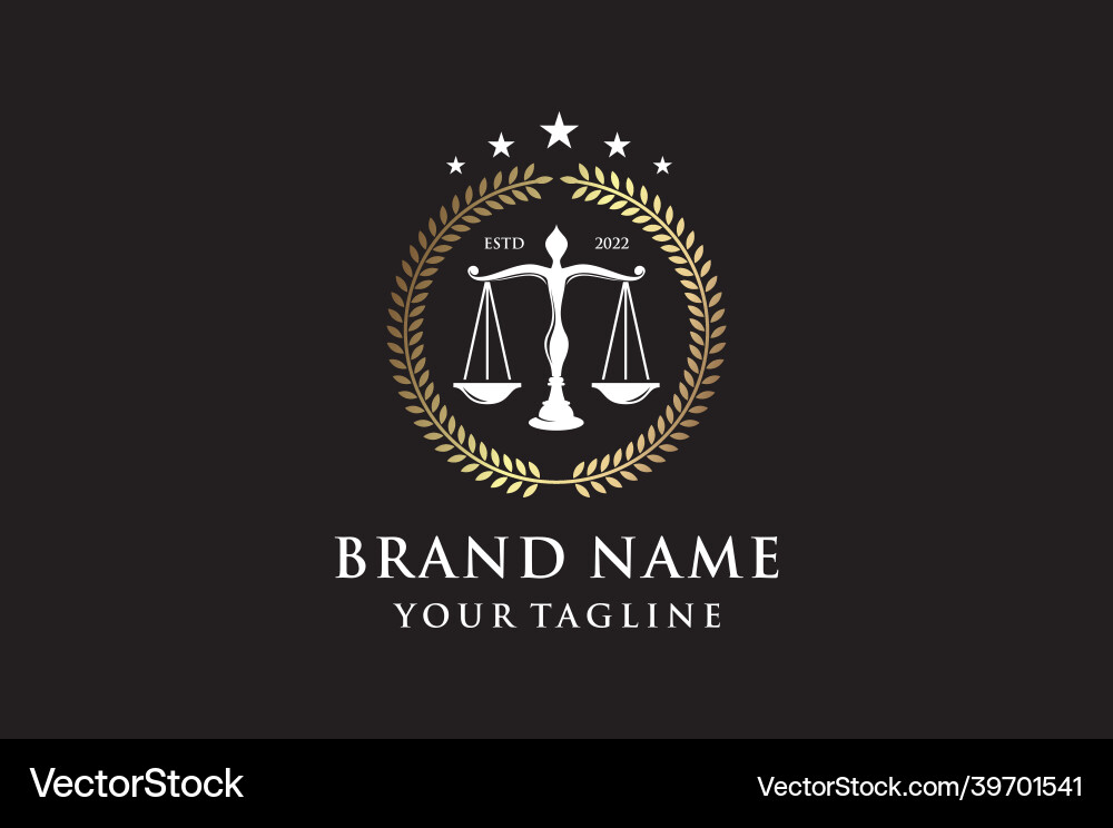 Attorney and law logo modern design Royalty Free Vector