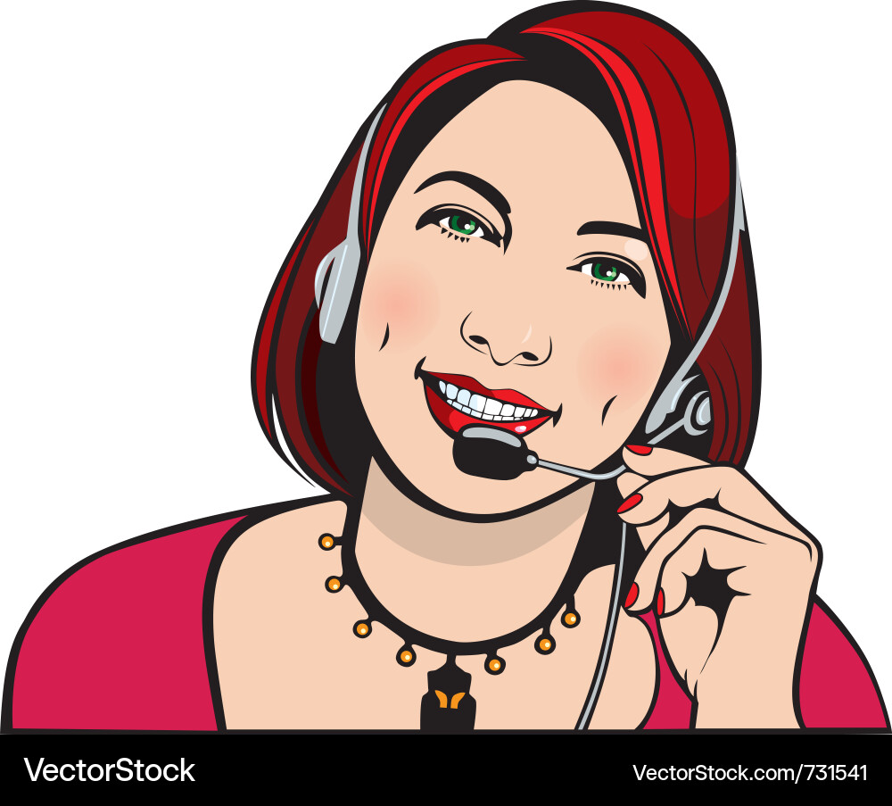 Customer service representative Royalty Free Vector Image