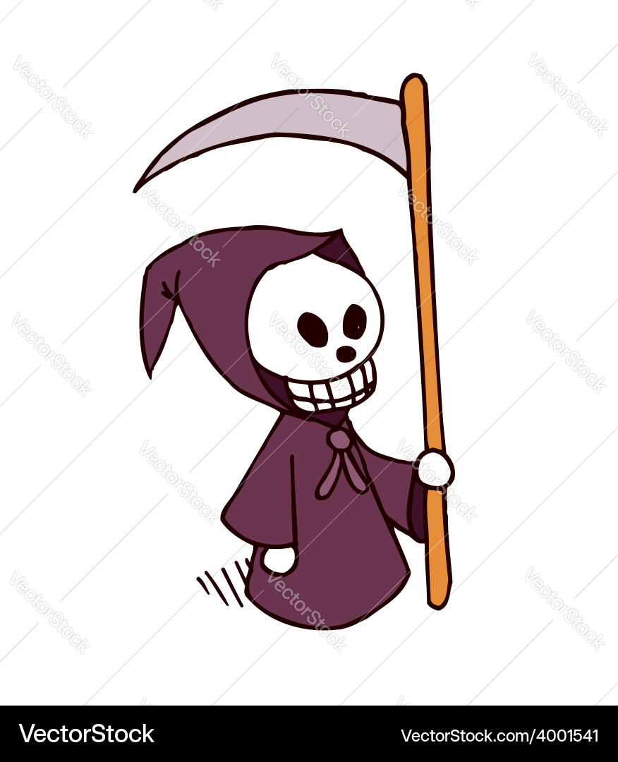 Death cartoon character Royalty Free Vector Image