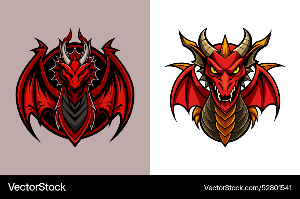 Dragon logo Royalty Free Vector Image - VectorStock