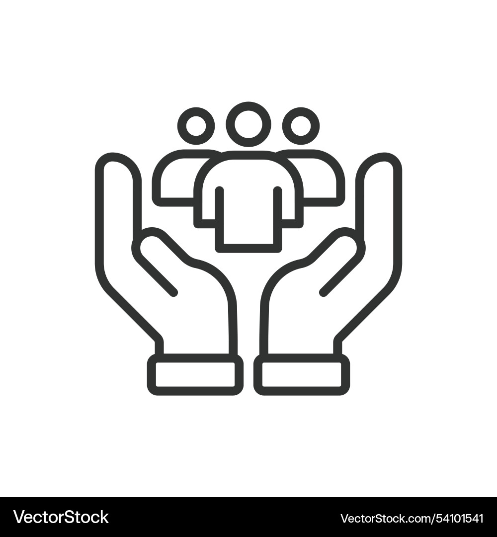 Employee benefits icon in line design Royalty Free Vector