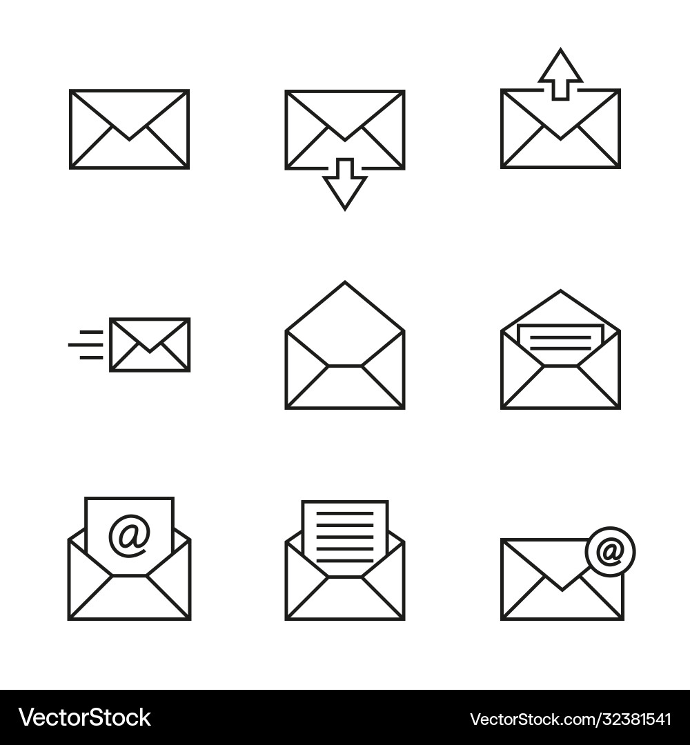 Envelope icon Royalty Free Vector Image - VectorStock