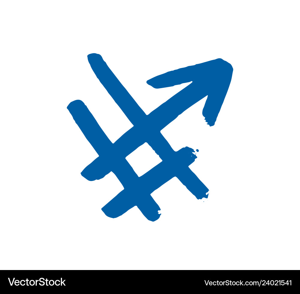 Hashtag signs number sign hash or pound Royalty Free Vector