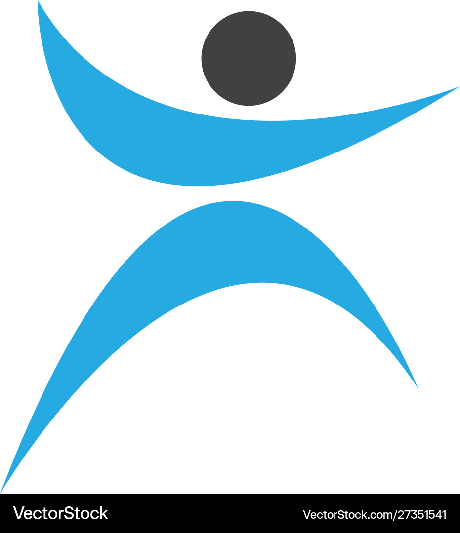 Human graphic design template isolated Royalty Free Vector