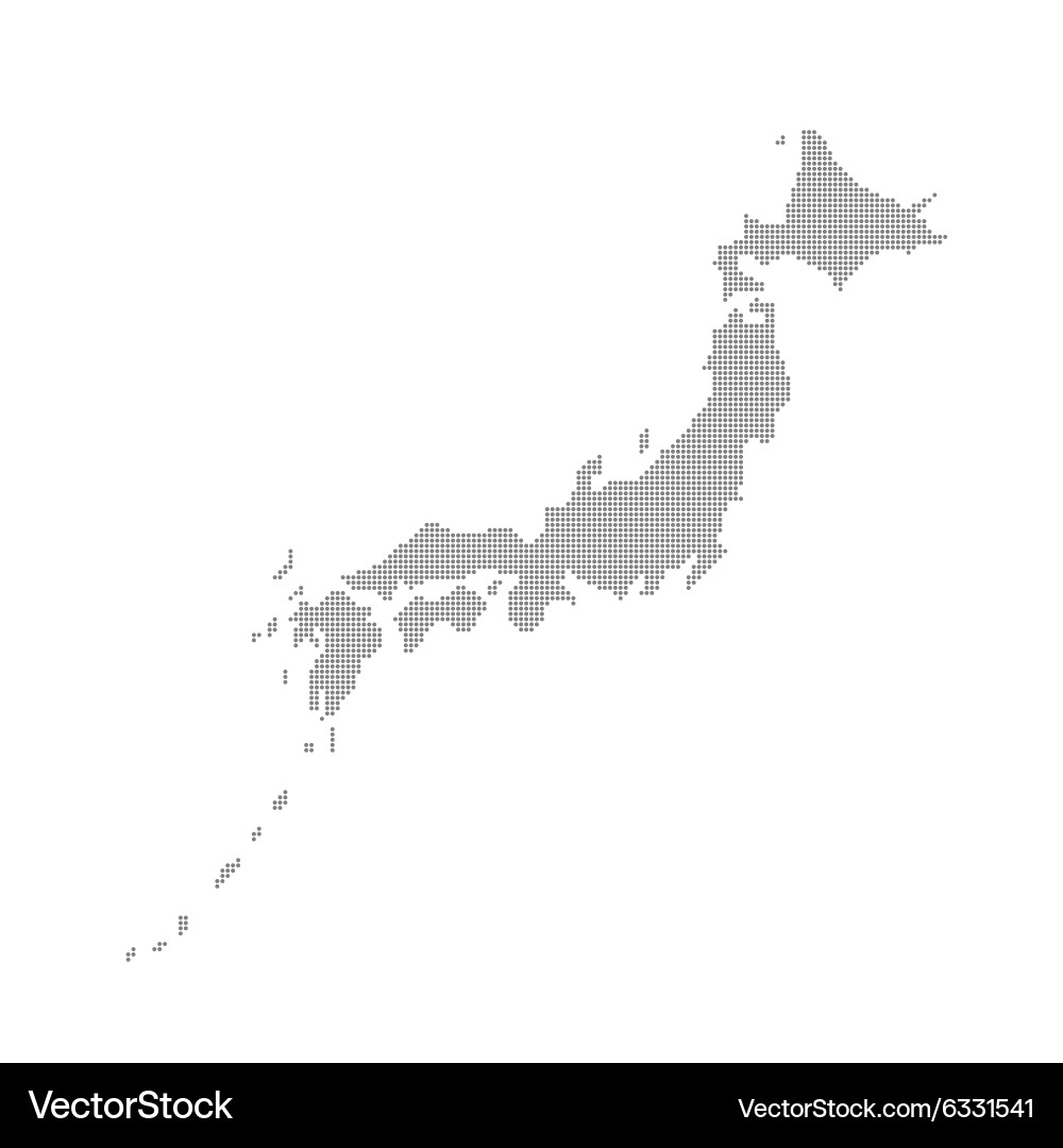 Japan Dot Map Royalty Free Vector Image - VectorStock
