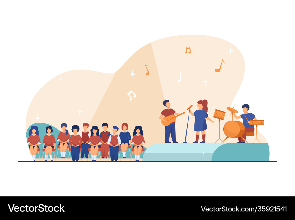 Kids talent show Royalty Free Vector Image - VectorStock