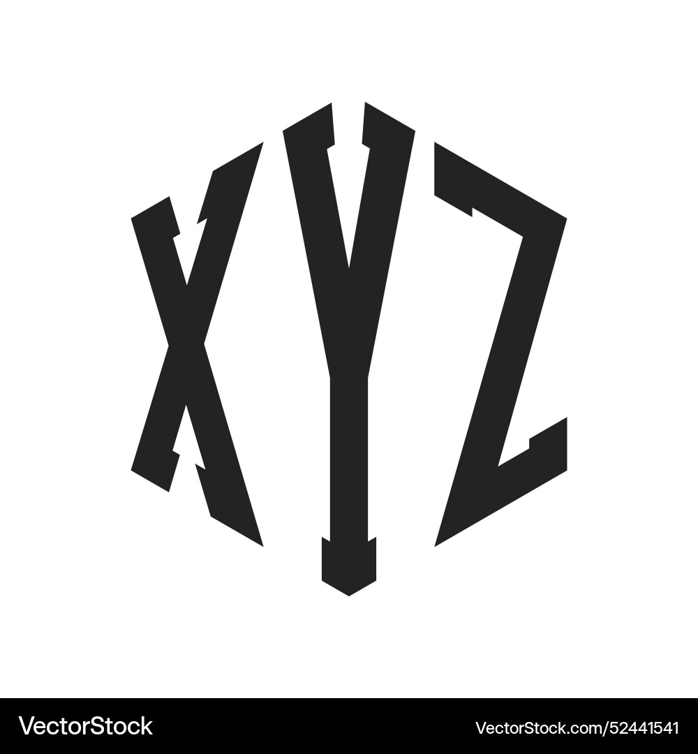 Xyz logo design initial letter monogram Royalty Free Vector