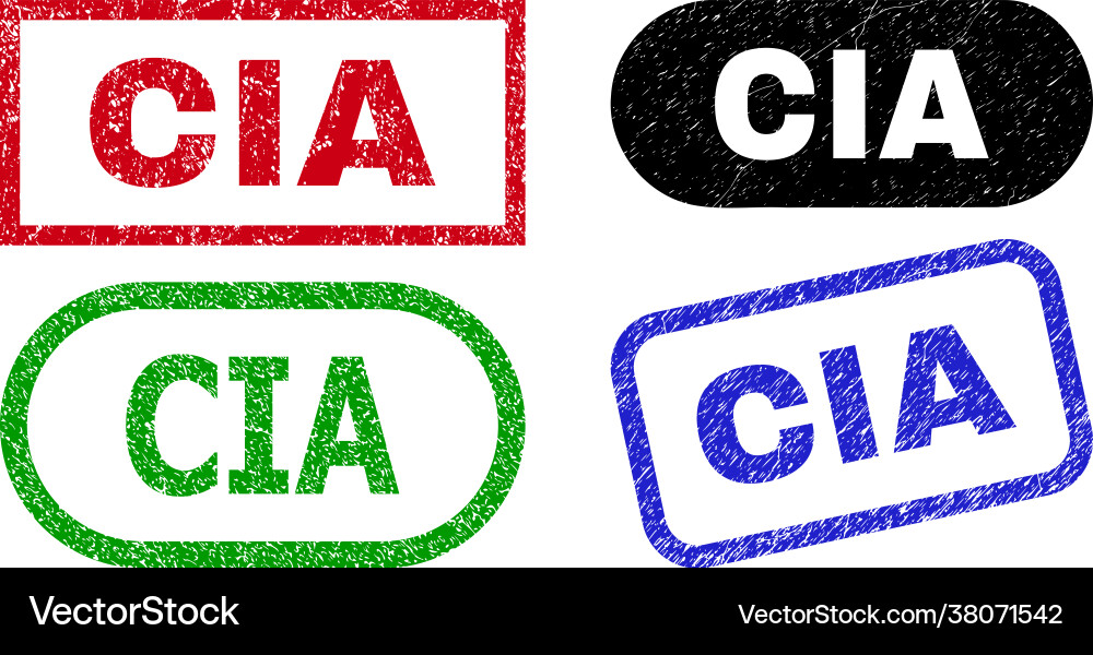 Cia rectangle seals with unclean surface Vector Image