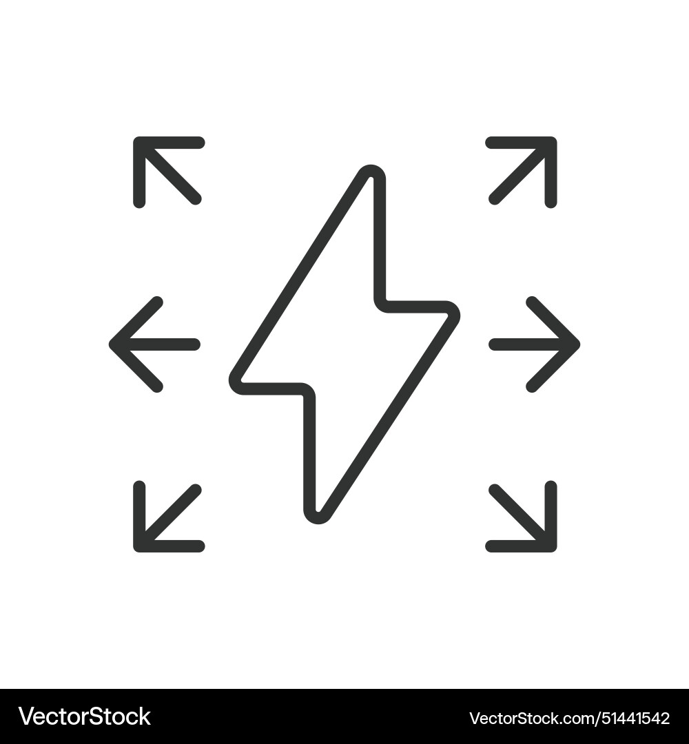 Energy export in line design power Royalty Free Vector Image