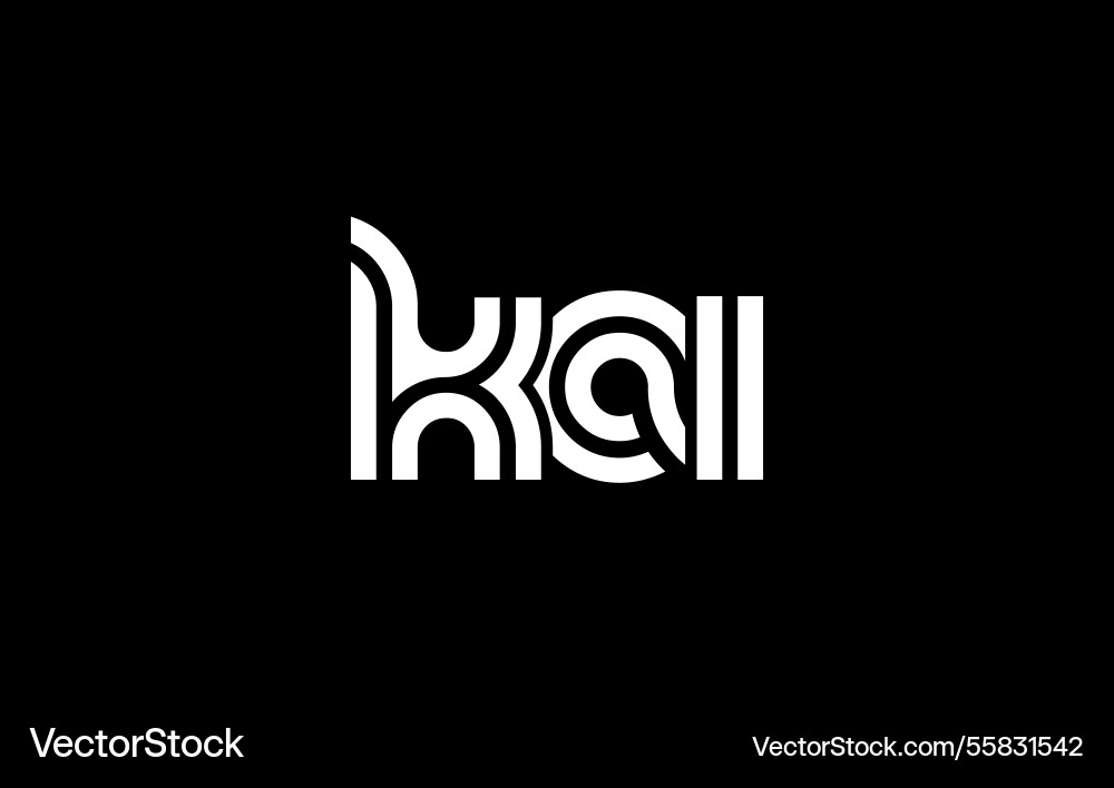 Kai creative unique modern letter logo design Vector Image