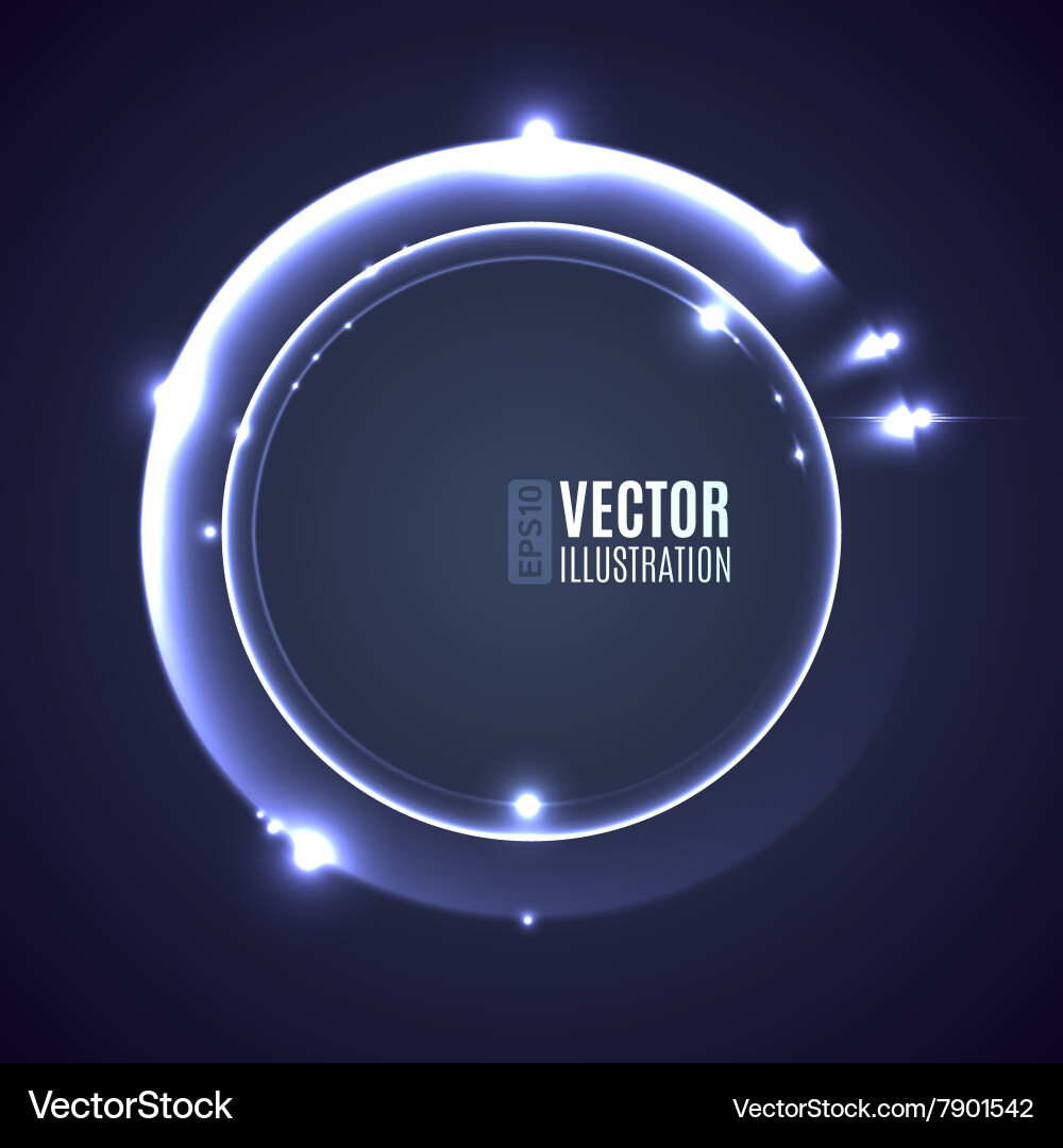 Light shining glowing ring Royalty Free Vector Image