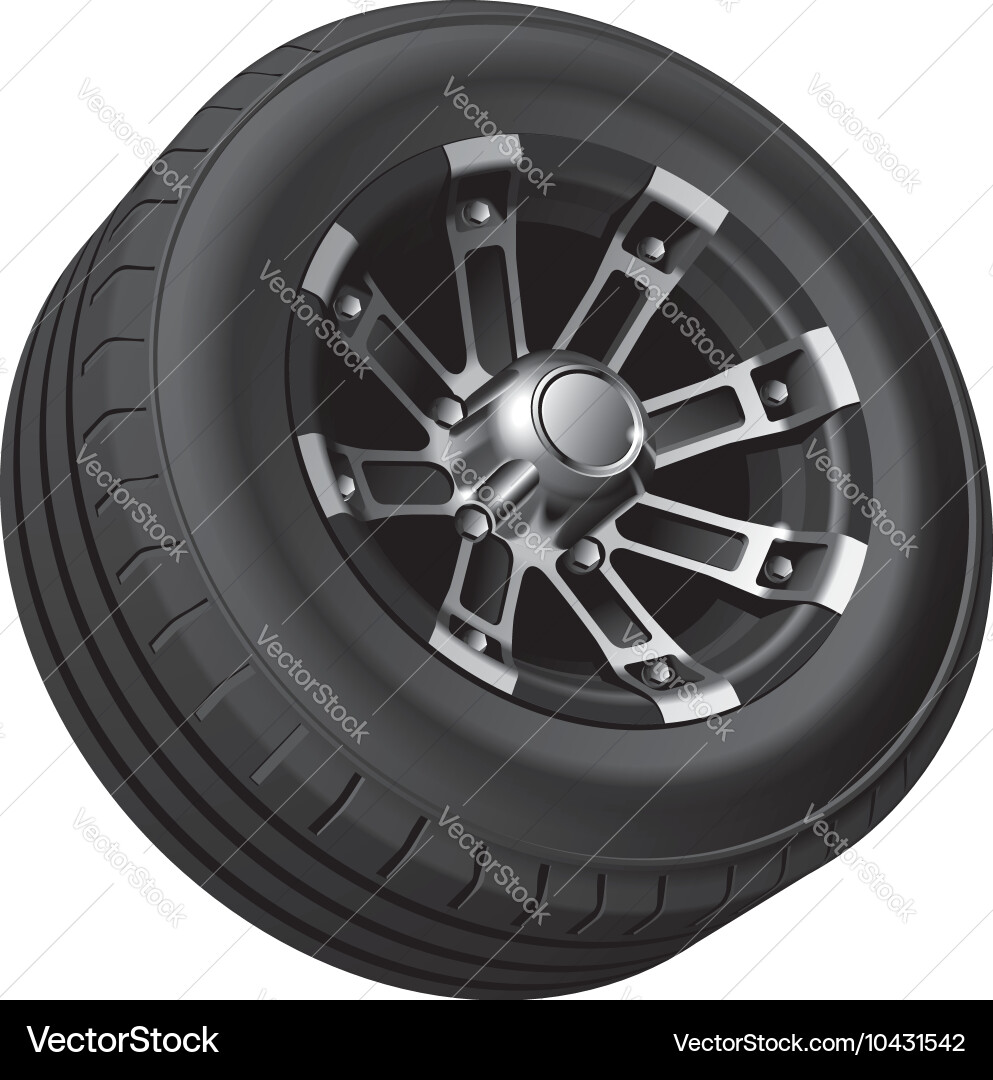 Off road vehicle wheel Royalty Free Vector Image