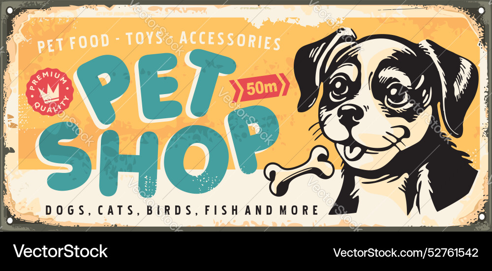 Retro metal sign design template Royalty Free Vector Image