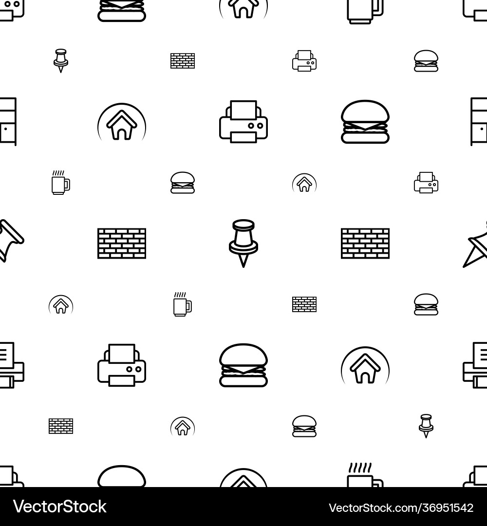 Solid Icons Muster nahtlos weiß Hintergrund Vektorbild