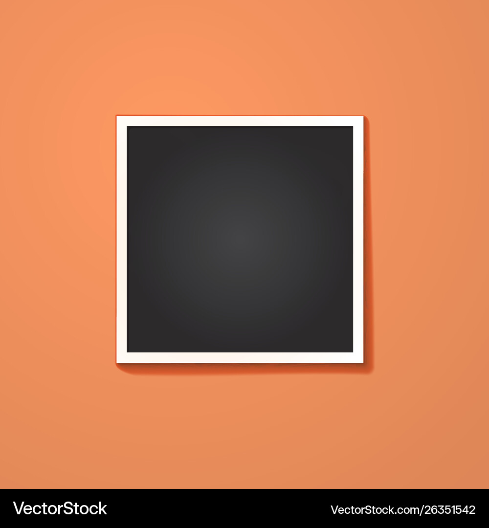Square frame isolated on red Royalty Free Vector Image