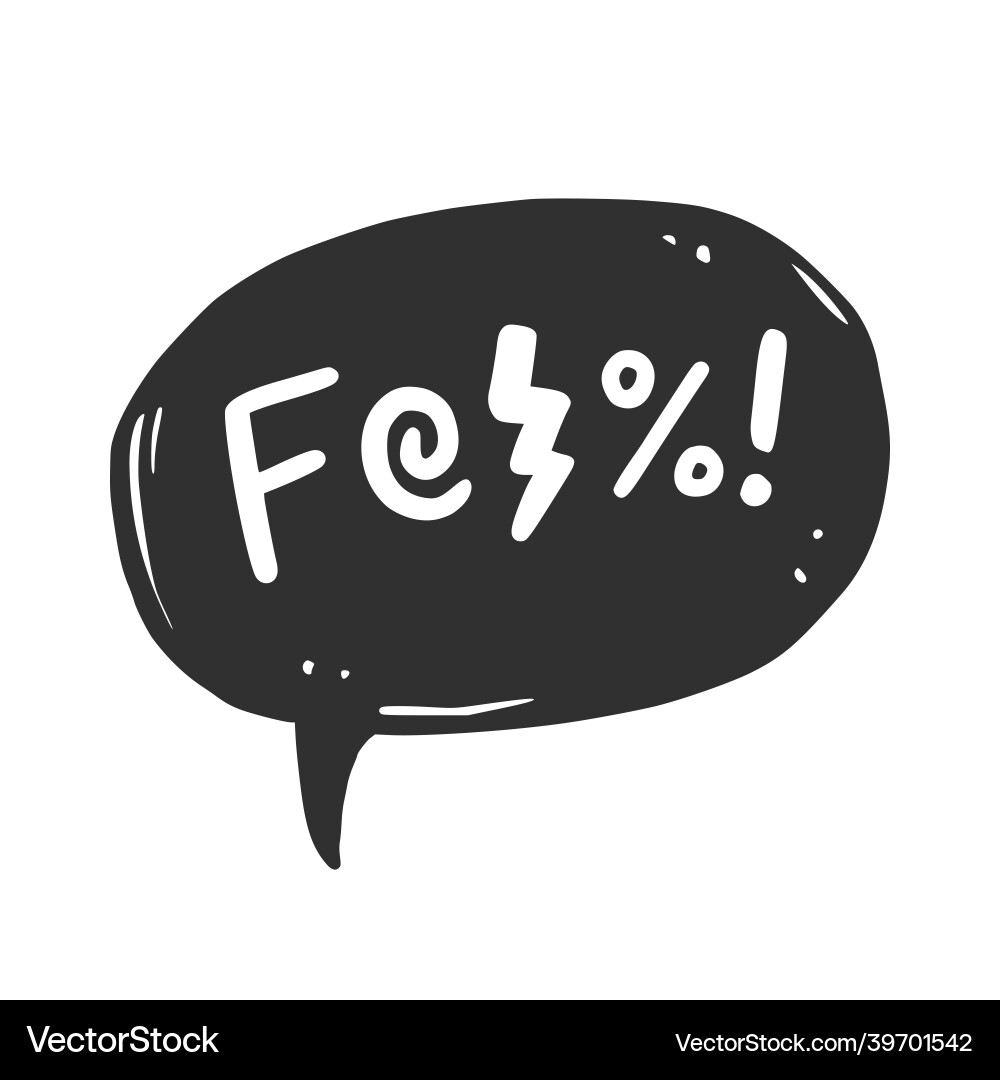 Swear word speech bubble Royalty Free Vector Image