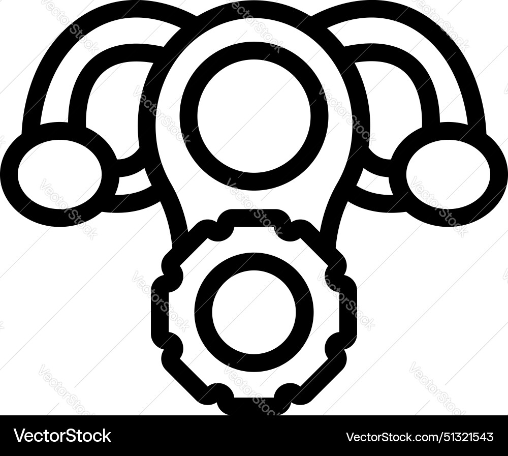 Black and white jester hat icon Royalty Free Vector Image