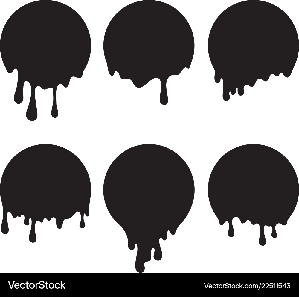 Dripping Paint Splatters Royalty Free Vector Image
