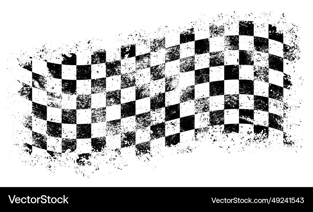 Finish racing flag logotype monochrome Royalty Free Vector