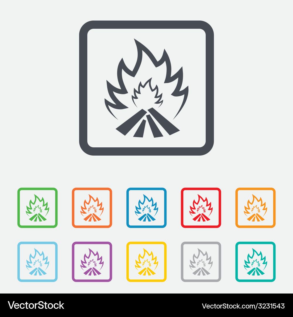 Feuer Flammzeichen Symbol Hitze Symbol Lizenzfreier Vektor