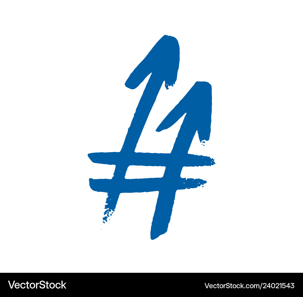 Hashtag signs number sign hash or pound Royalty Free Vector