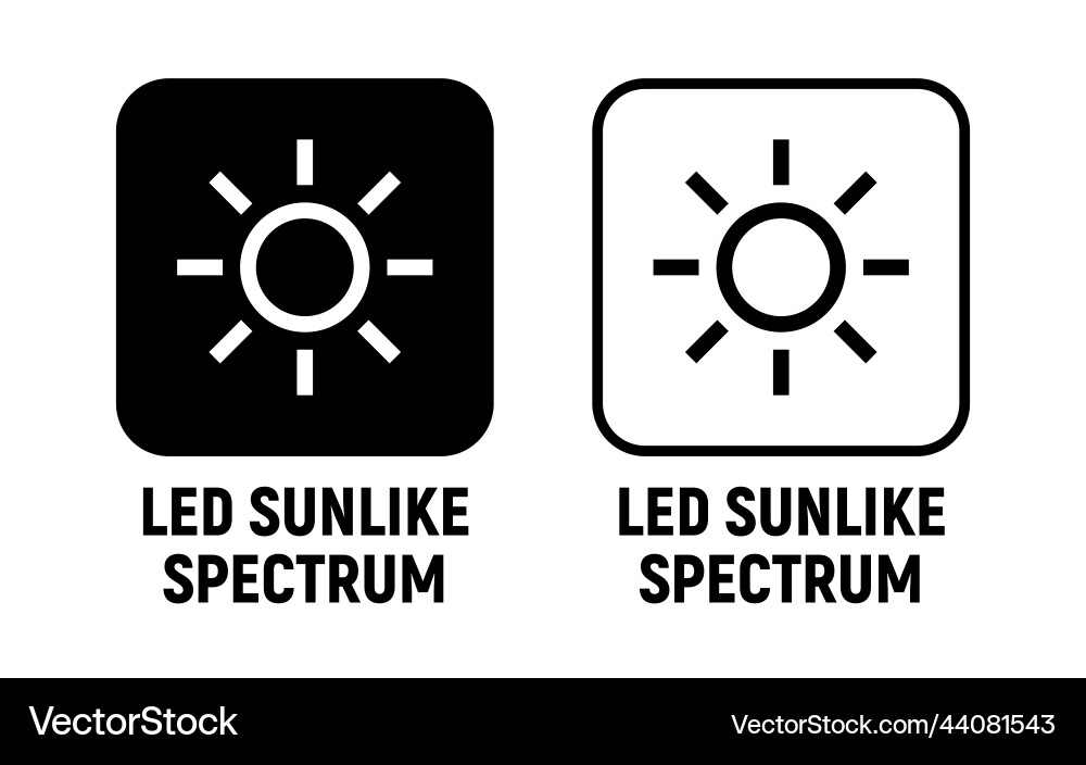 LED Spectrum Light Indicator Icon Royalty Free Vector Image