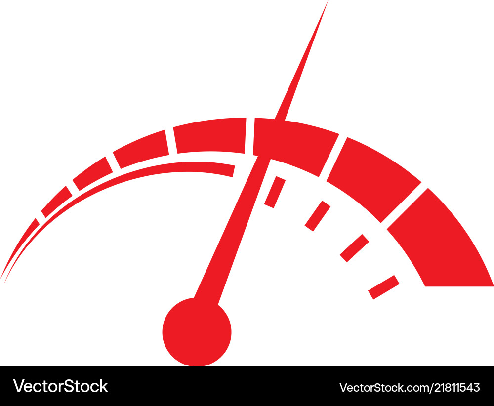 Speedometer logo design template Royalty Free Vector Image