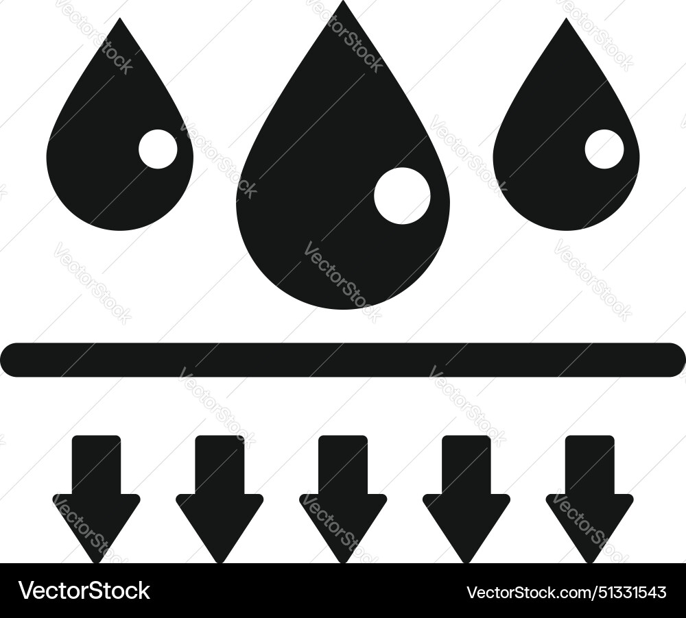 Waterproof and water repellent surface icon Vector Image