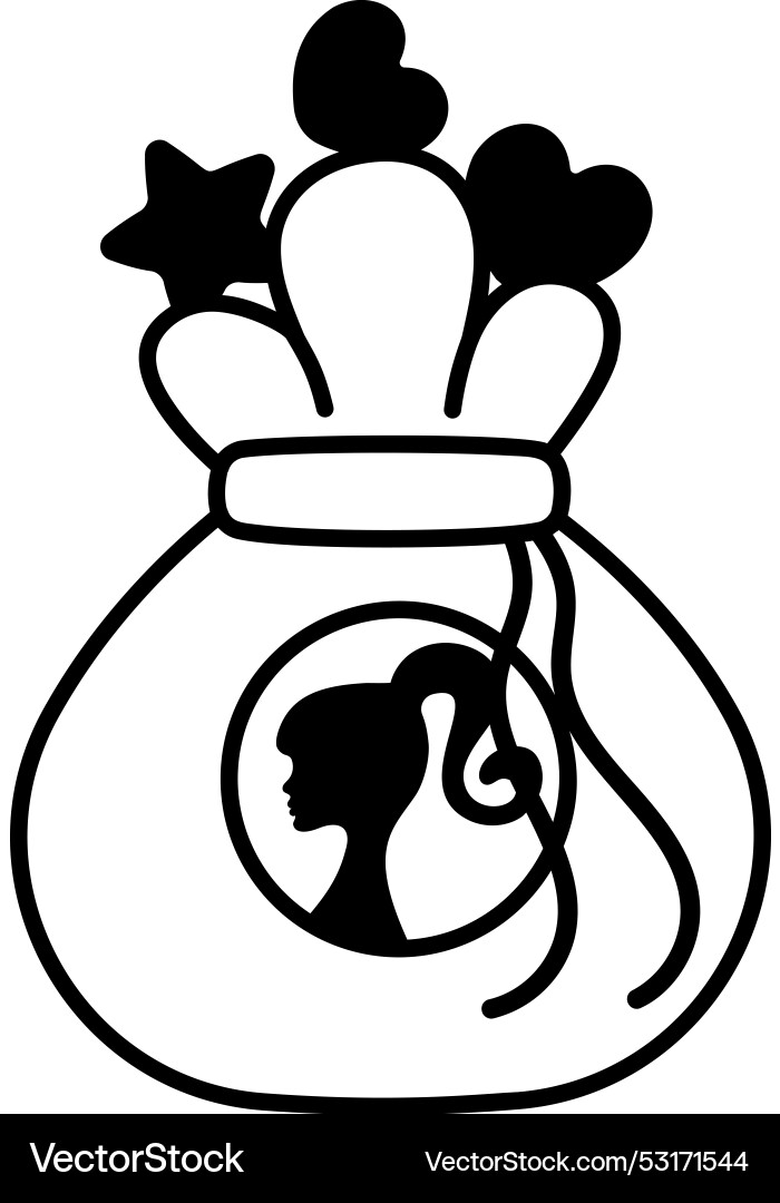 Barbie sack Royalty Free Vector Image - VectorStock