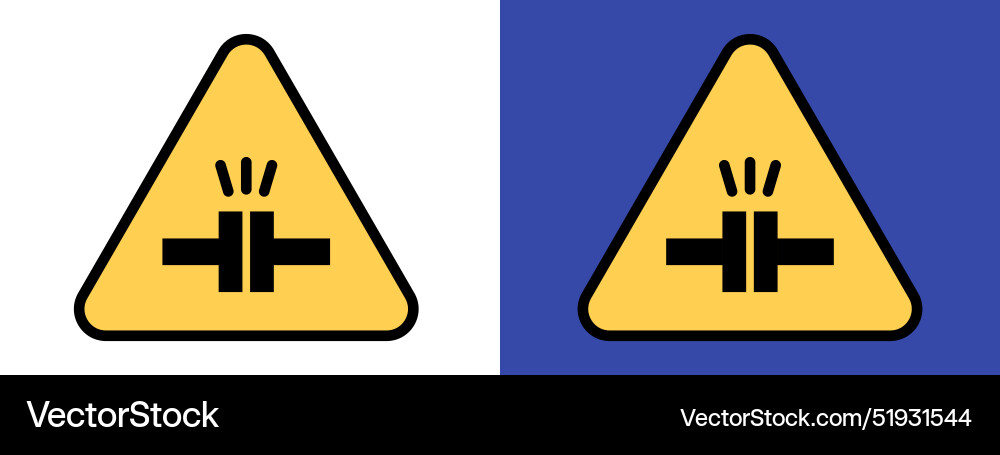Caution about potential safety risk from water or Vector Image
