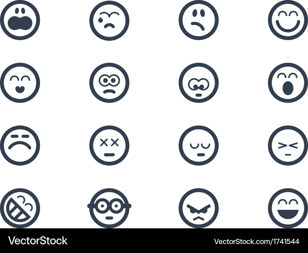 Emoticons Royalty Free Vector Image - VectorStock