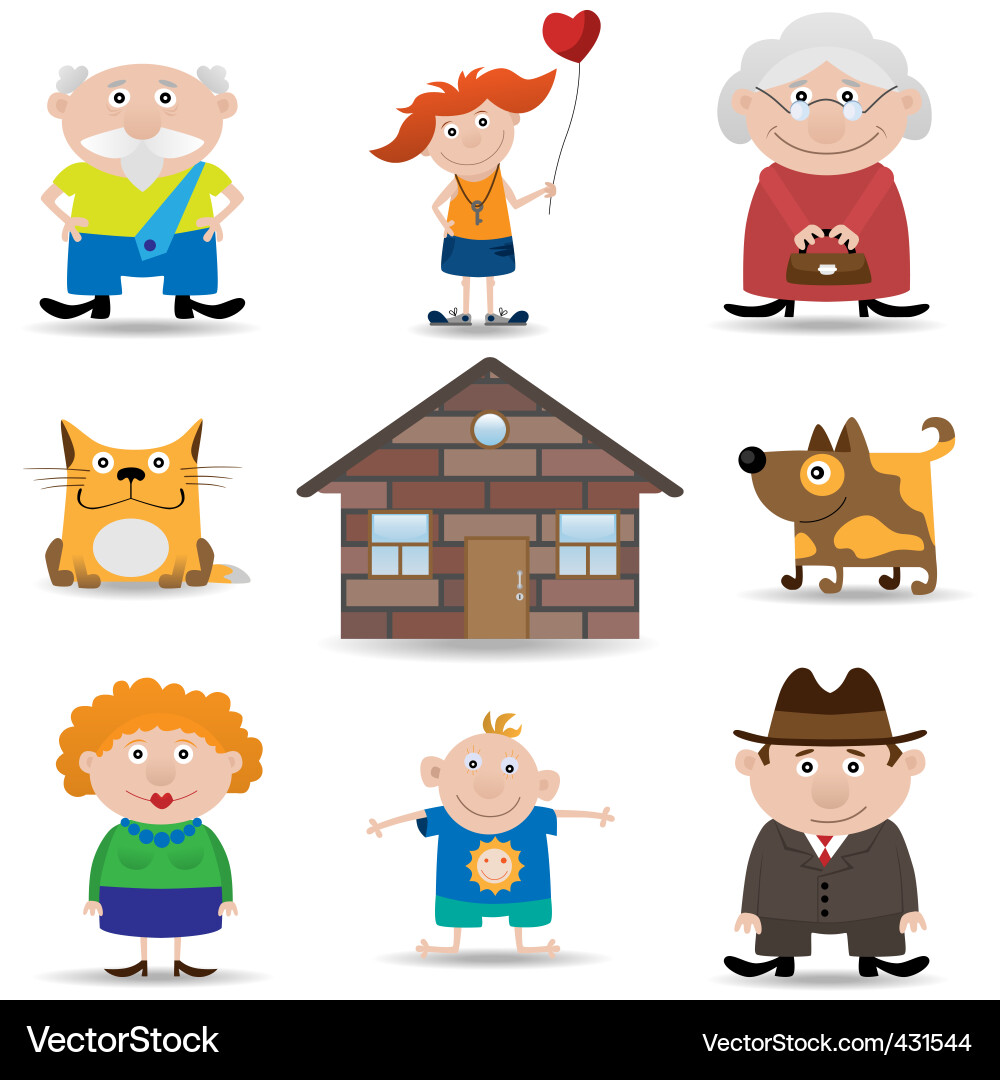 Family icon set Royalty Free Vector Image - VectorStock
