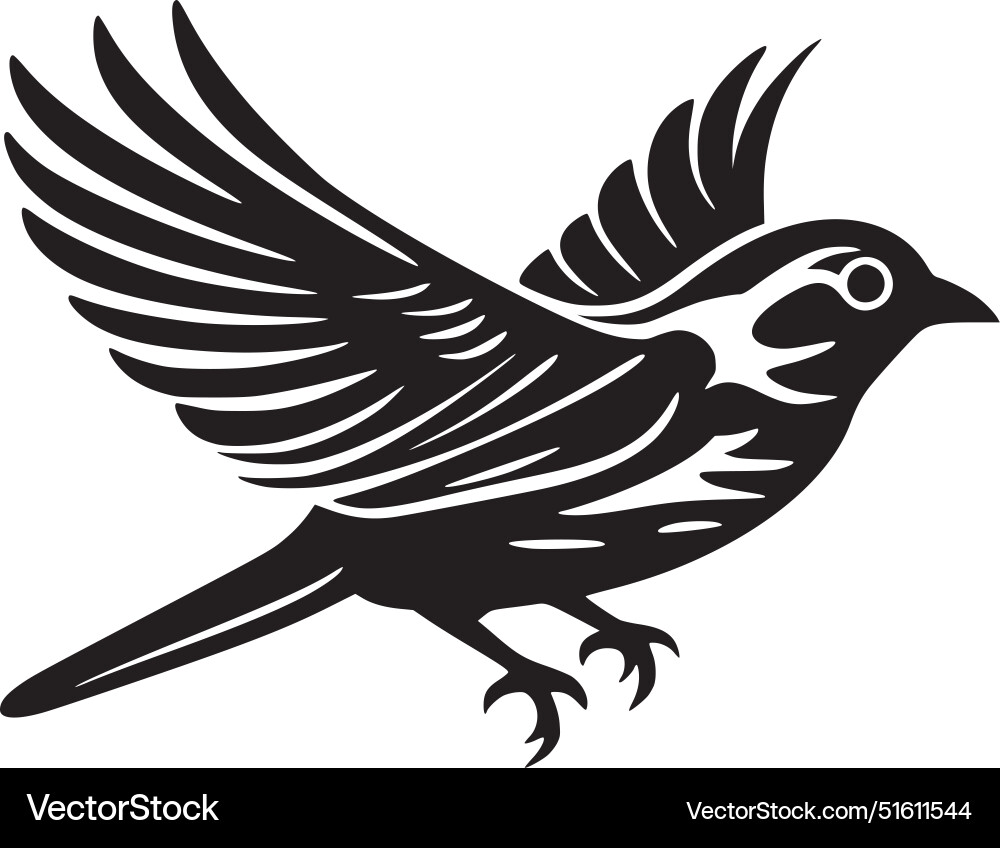 Sparrow - minimalist and simple silhouette Vector Image