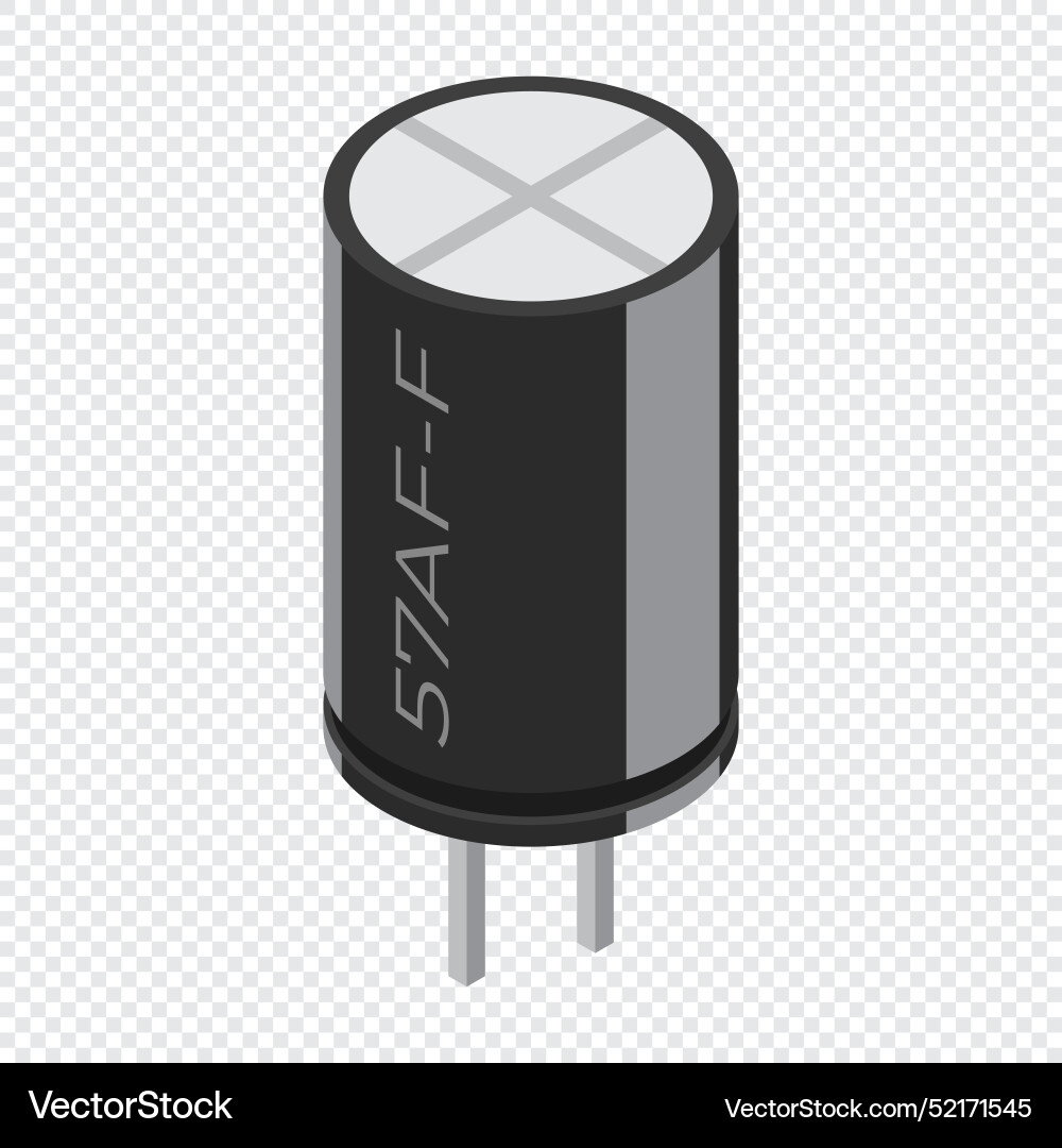 Capacitor electronic component icon Royalty Free Vector