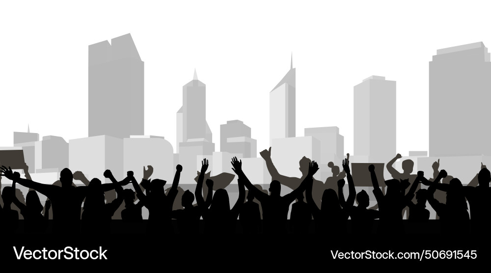 City crowd Royalty Free Vector Image - VectorStock