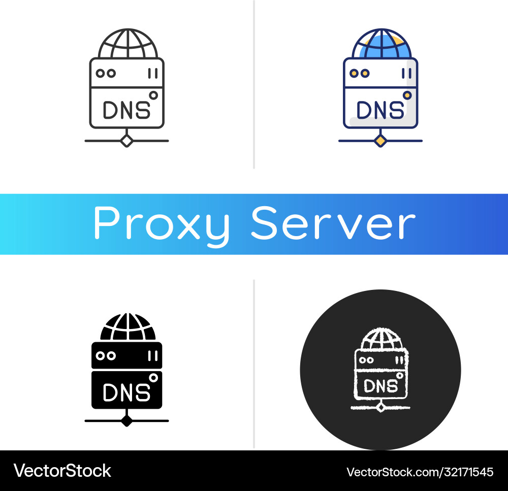 Dns Server-Symbol Lizenzfreies Vektorbild - VectorStock